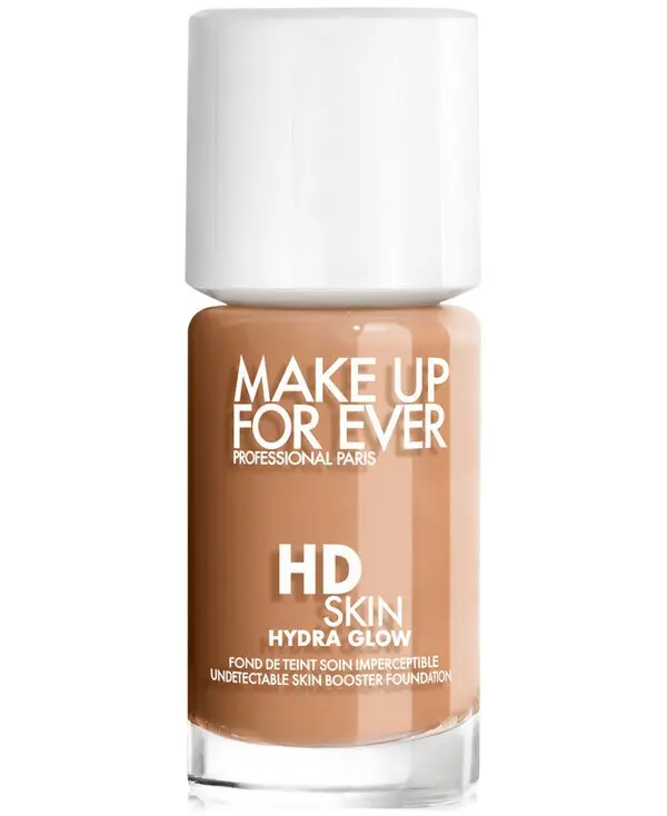 MAKE UP FOR EVER Hd Skin Hydra Glow Skincare Foundation With Hyaluronic Acid 1n00 Alabaster - 3r44 - Cool Amberâ  - For Medium To Tan